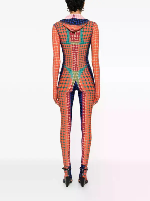 JEAN PAUL GAULTIER Hooded Polka-dot All-in-one - Orange