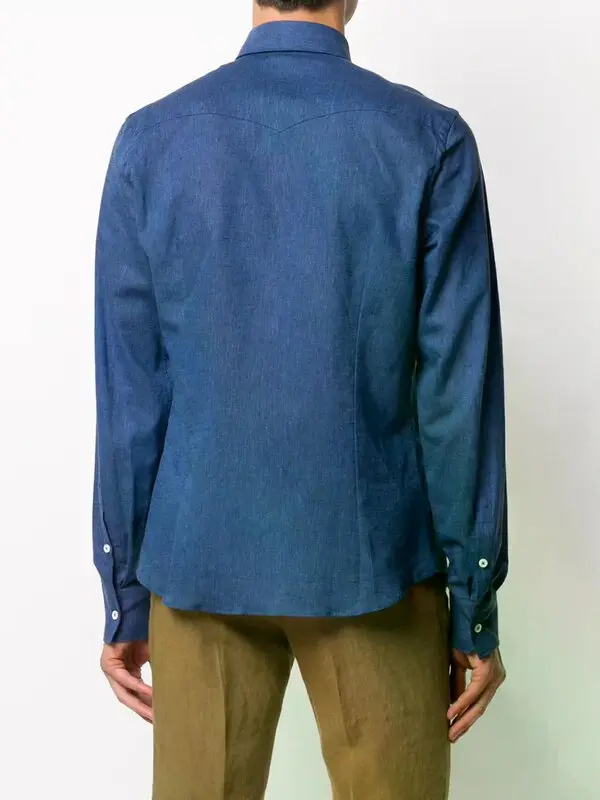 DELL'OGLIO Plain Denim Shirt
