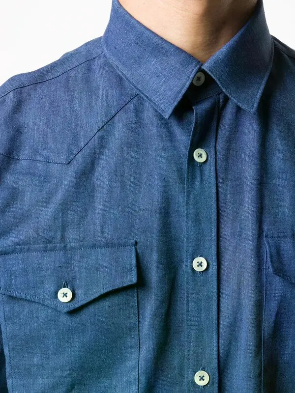 DELL'OGLIO Plain Denim Shirt