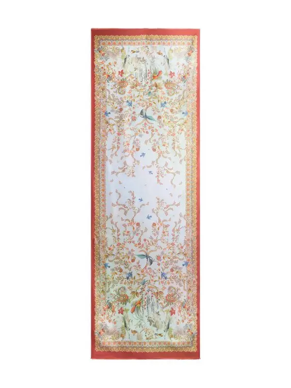 Etro Flora Fauna Silk Scarf - Blue