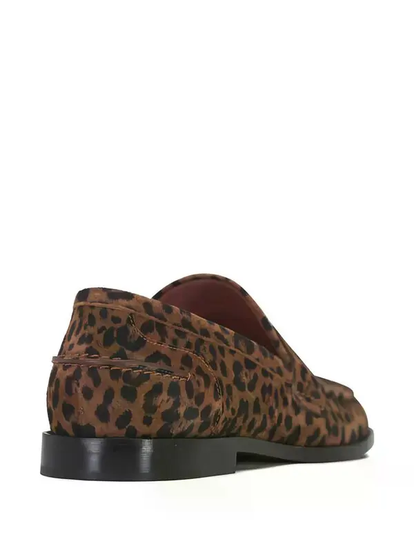 Amina Muaddi Tilda Leopard-pattern Loafers