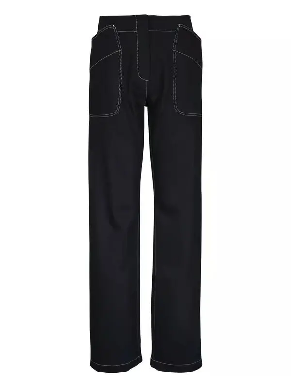 Zero + Maria Cornejo Eda Topstitching Pocket Trousers - Black