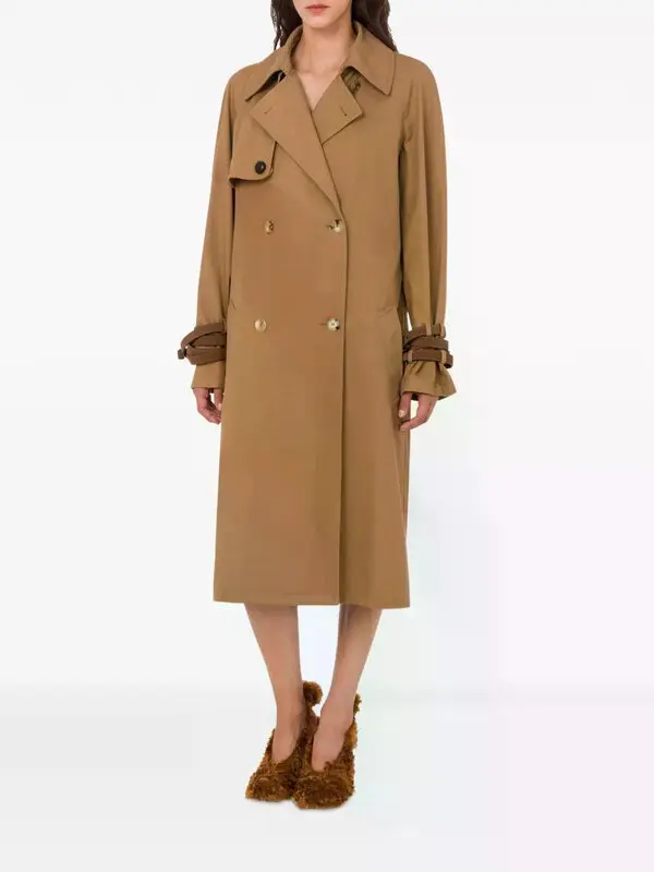 Moschino Buttoned-cuff Double-breasted Trench Coat