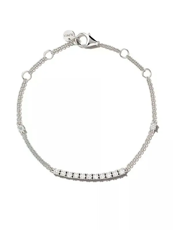 ALINKA 18kt White Gold Riviera Diamond Bracelet - Silver