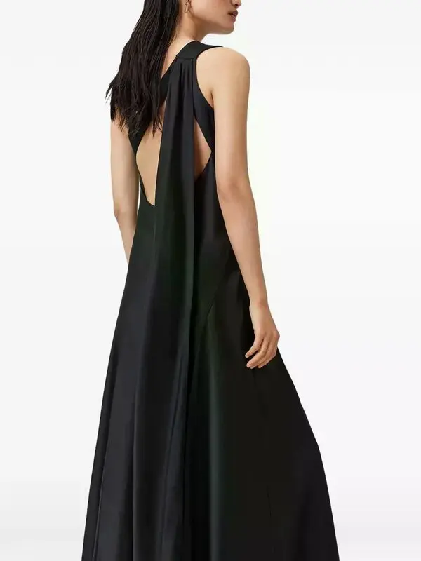 ALLSAINTS Monica Draped One-shoulder Maxi Dress