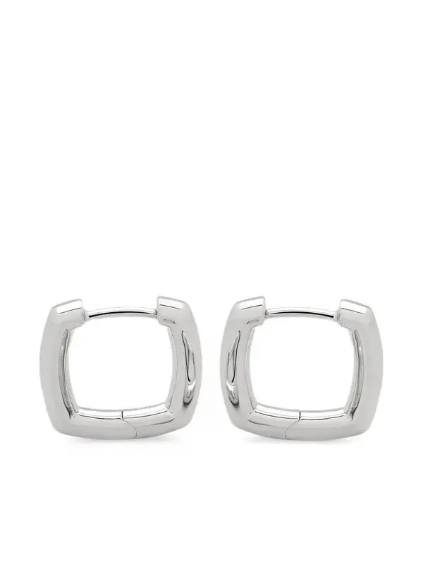 Tom Wood Square Hoop Earrings - Grey