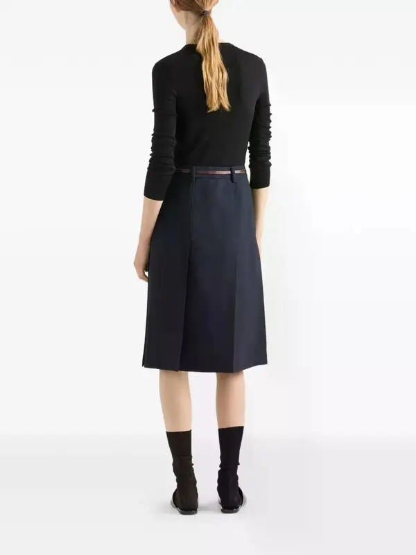 Prada Ribbed Buttoned Cardigan - Black