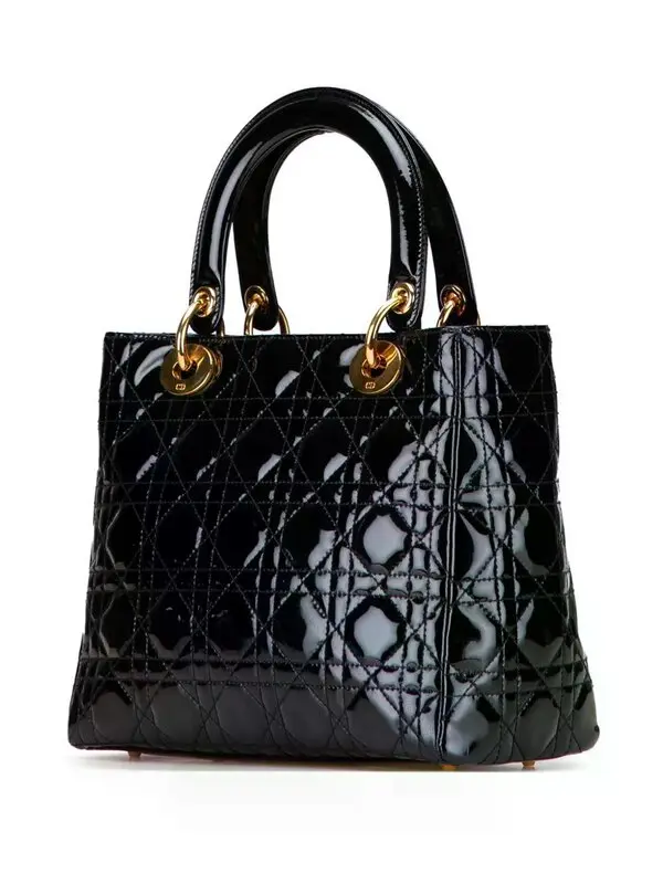 Dior 1997 Medium Cannage Lady Satchel - Black