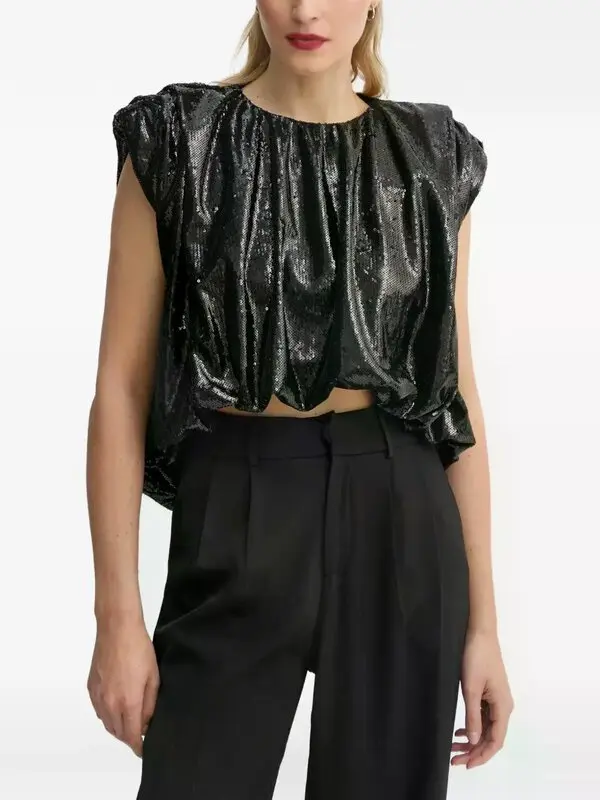 MMC STUDIO Sequin Cropped Top