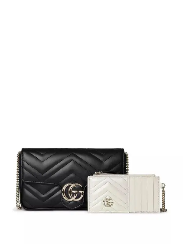 Gucci Small Gg Marmont Chevron Chain Shoulder Bag