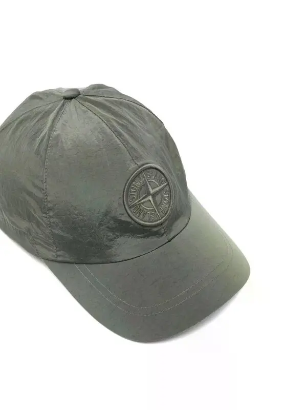 Stone Island Logo Baseball Cap - Green