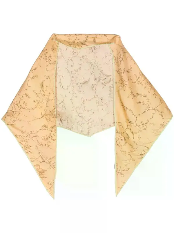 Fabiana Filippi Graphic-print Silk Scarf - Yellow