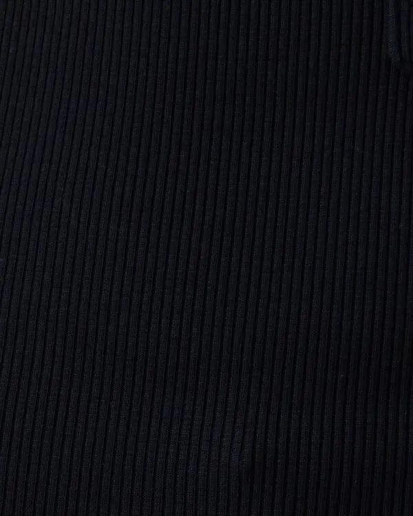 Attico Ribbed-knit Cotton Polo Top