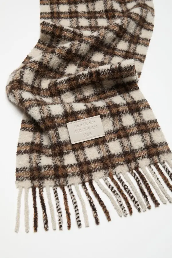 Acne Studios Checked Logo Scarf