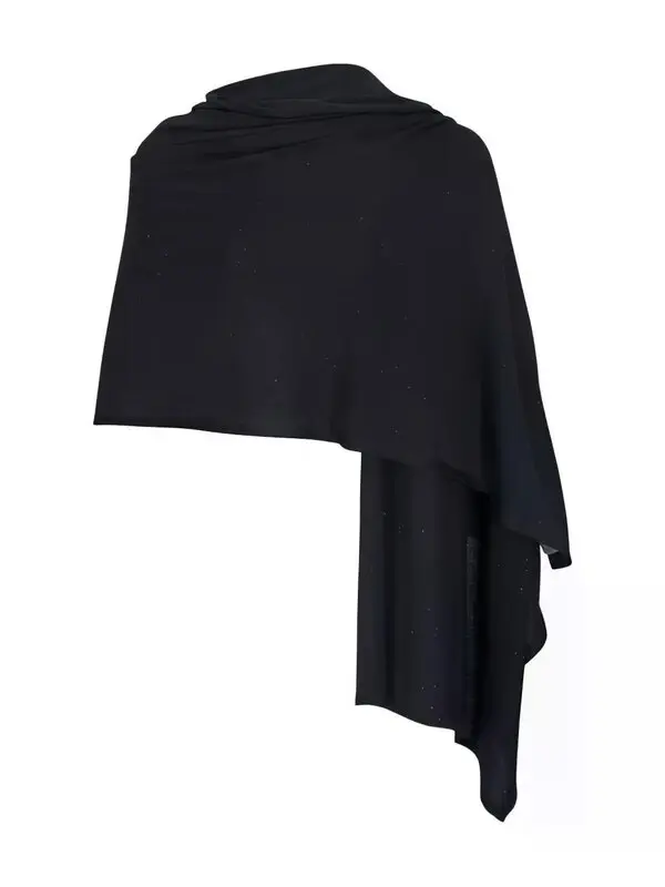 Kinross Cashmere Sparkly Scarf - Black