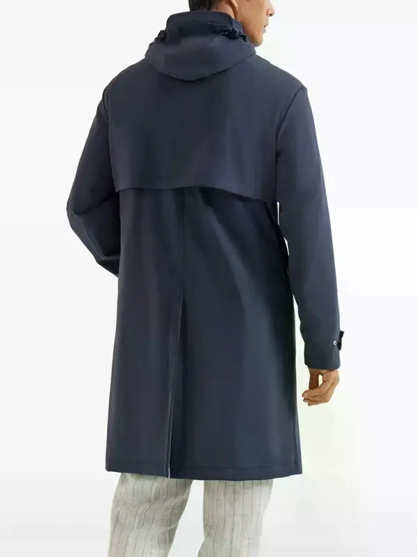 Brunello Cucinelli Parka Coat With Detachable Hood - Blue