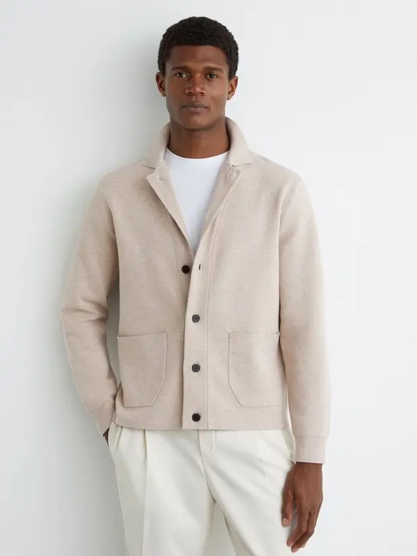 REISS Collared Button-through Cardigan