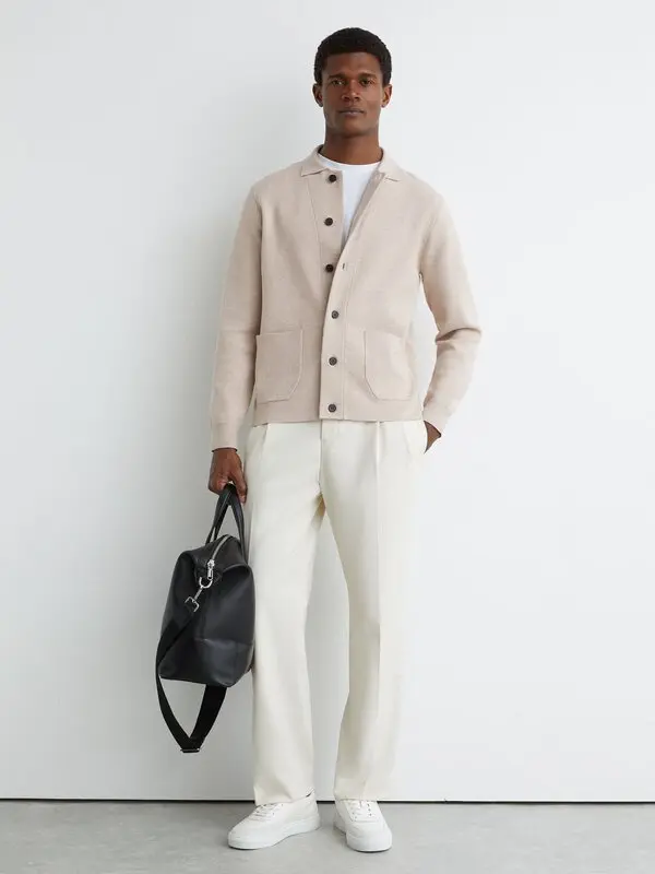 REISS Collared Button-through Cardigan