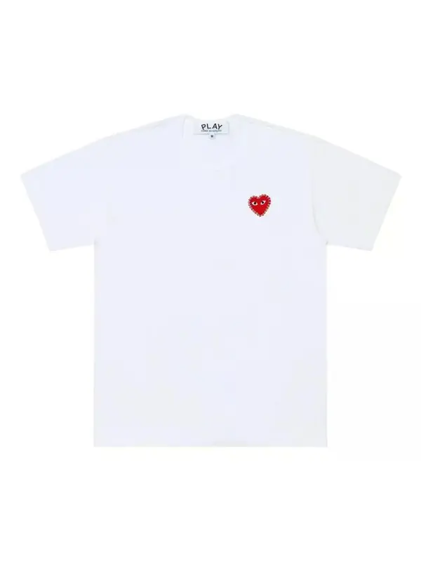 Play Comme Des Garcon Heart-detail T-shirt - White