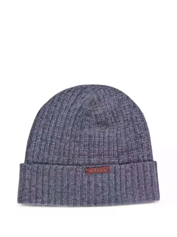 Kiton Ribbed Beanie - Grey