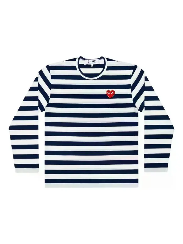 Play Comme Des Garcon Striped T-shirt - Black