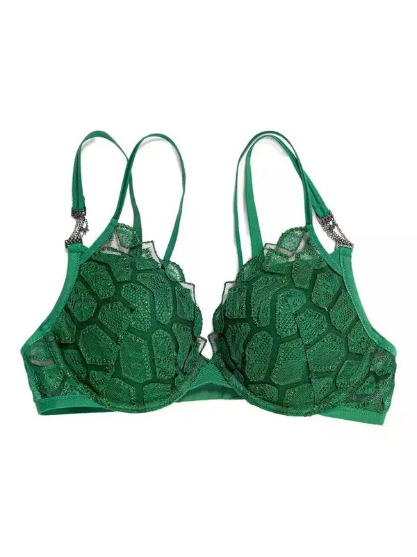 Chantelle Lace Trim Bra - Green