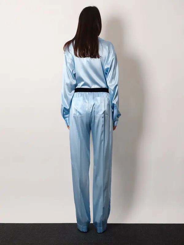 TOM FORD Stretch Satin Pyjamas - Blue