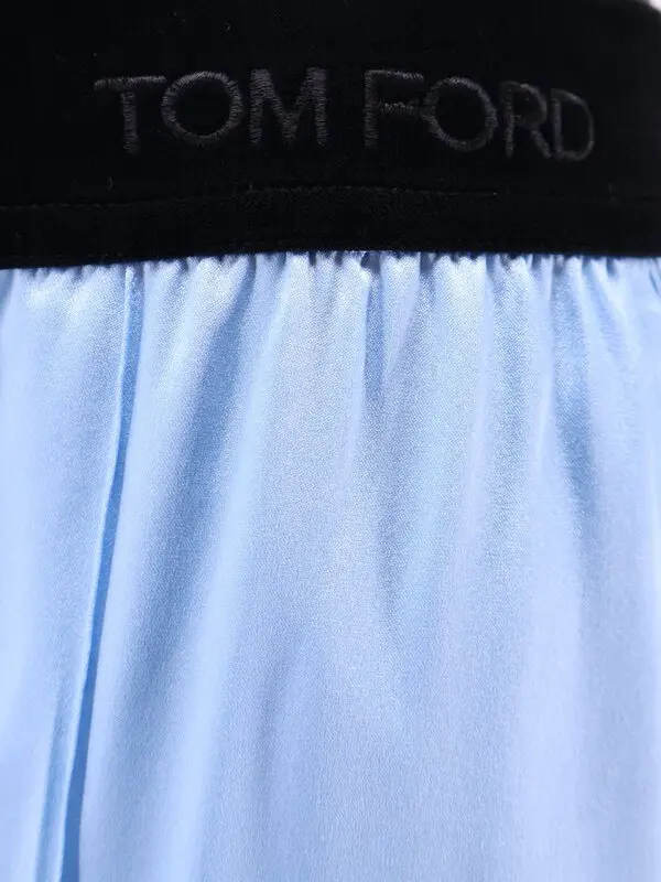 TOM FORD Stretch Satin Pyjamas - Blue