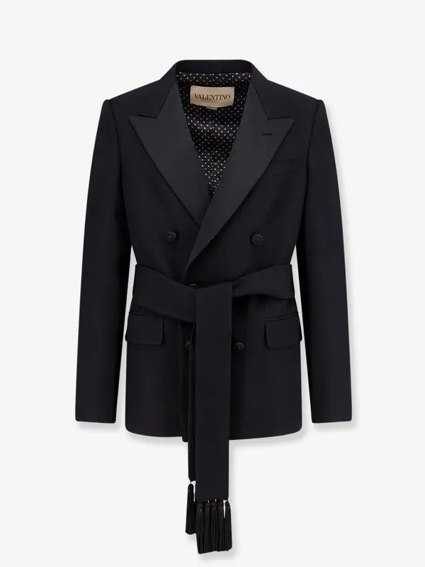 Valentino Garavani Virgin Wool Blazer With Belt