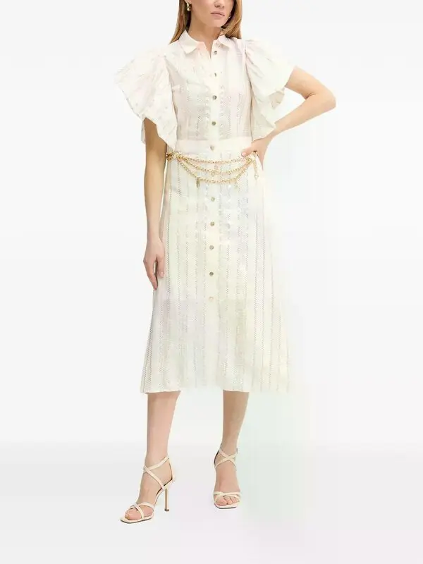 FRACOMINA Ruffled Buttoned Midi Dress