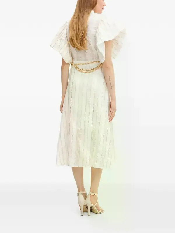 FRACOMINA Ruffled Buttoned Midi Dress