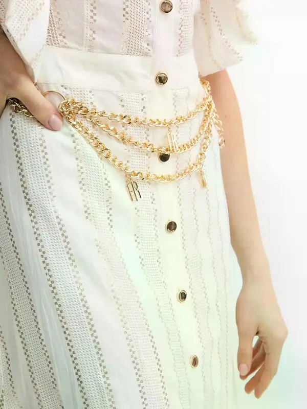FRACOMINA Ruffled Buttoned Midi Dress