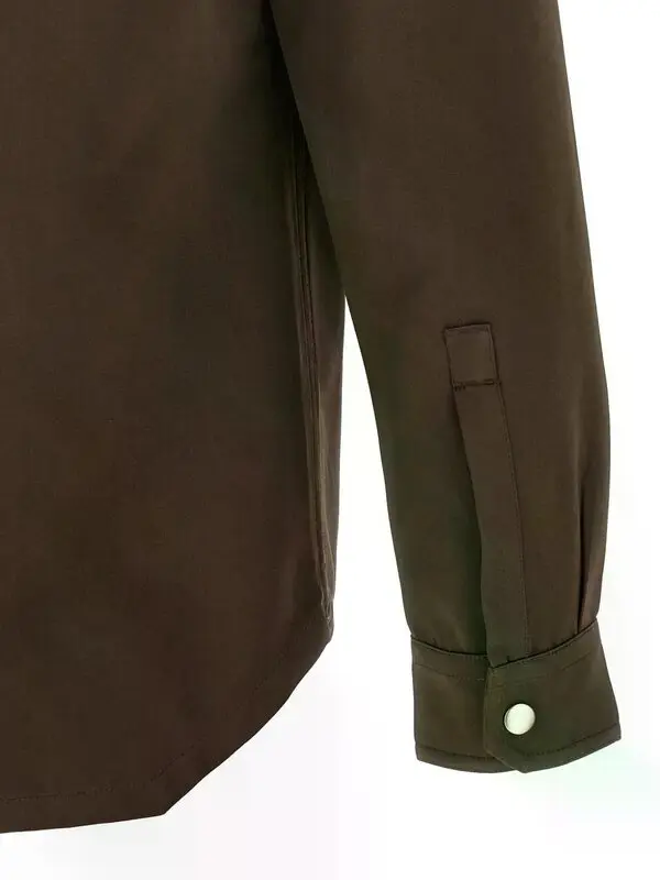 Rick Owens Outershirt Snap Button Pockets Shirt - Brown