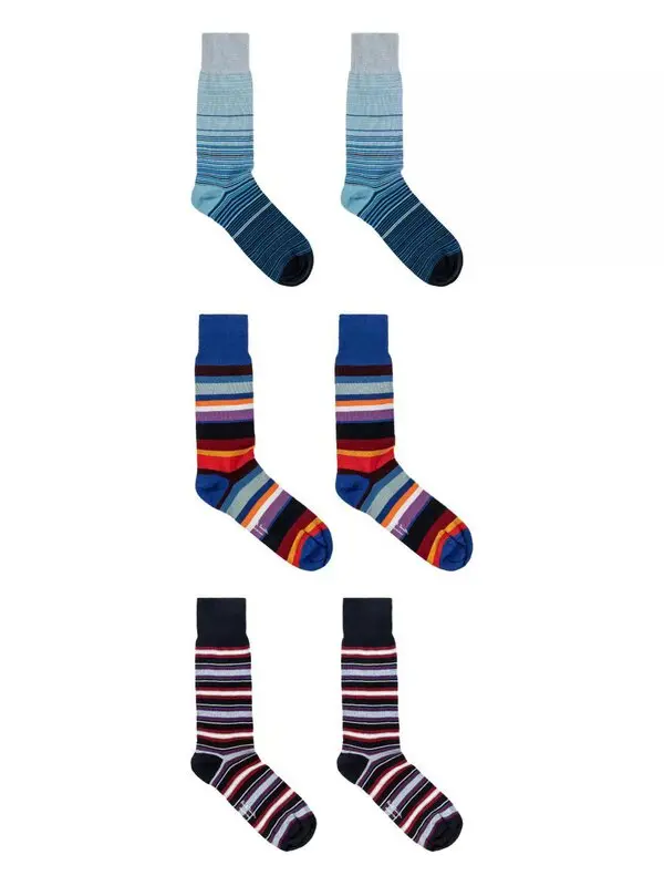 Paul Smith Striped Socks Set - Blue