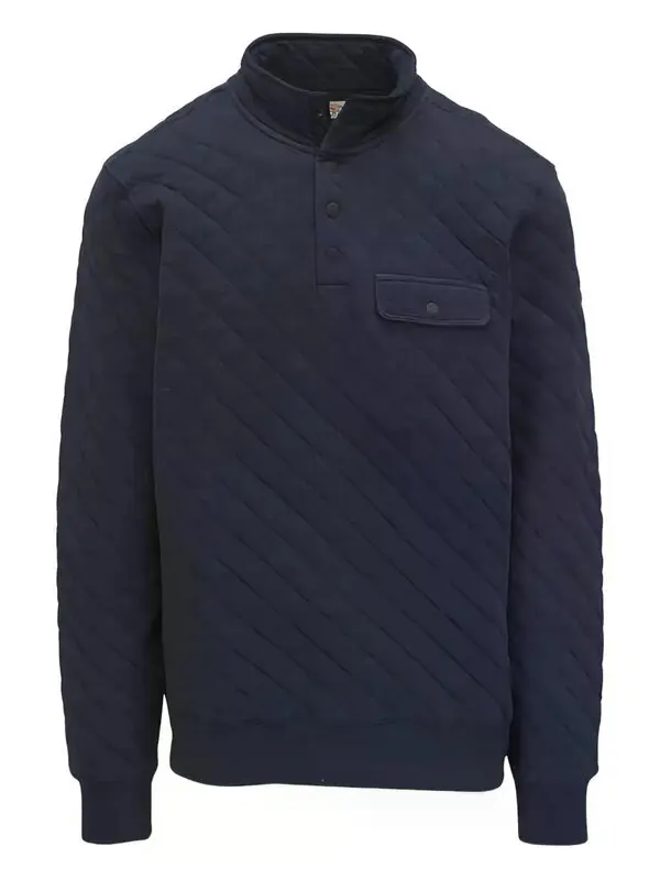 Faherty Brand Epic Quilted Button Sweatshirt - Blue