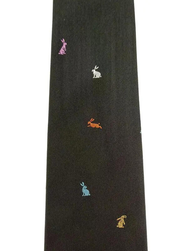 Paul Smith Rabbit Silk Neck Tie - Green