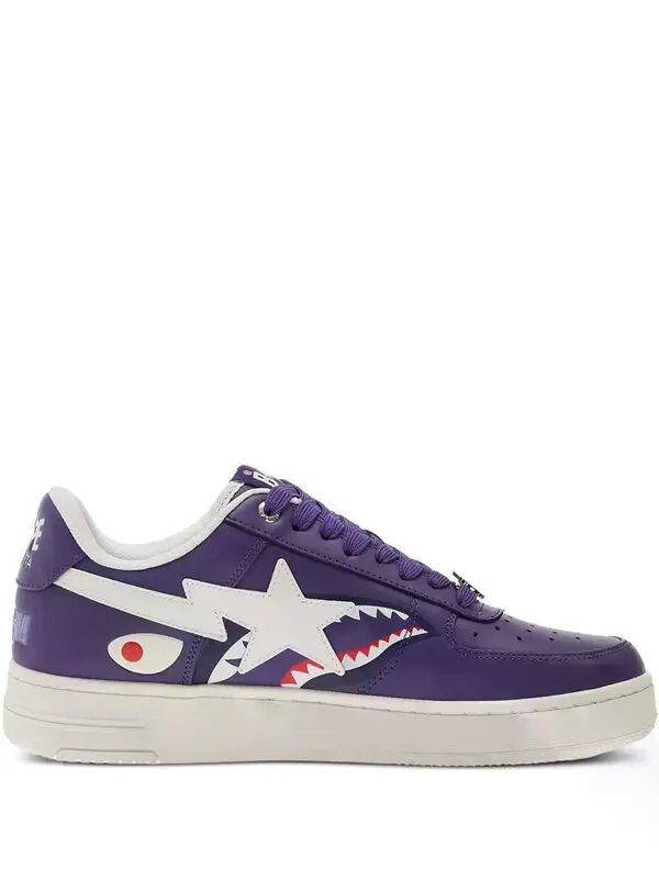A BATHING APE Sta Shark Low Top Sneakers - Purple