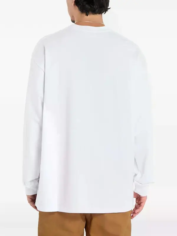 A BATHING APE Graphic Print Long-sleeved T-shirt - White