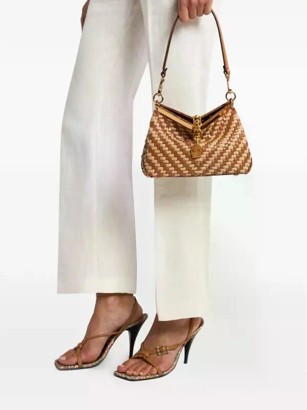 Etro Vela Woven Shoulder Bag - Brown