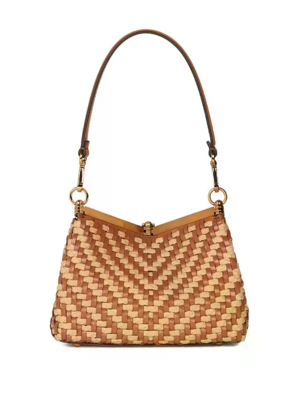 Etro Vela Woven Shoulder Bag - Brown