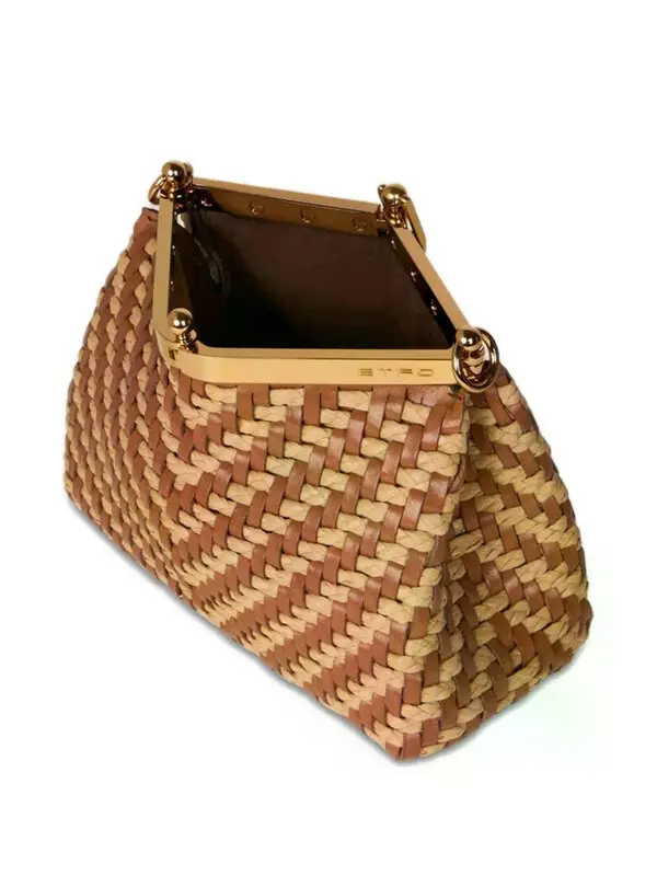 Etro Vela Woven Shoulder Bag - Brown