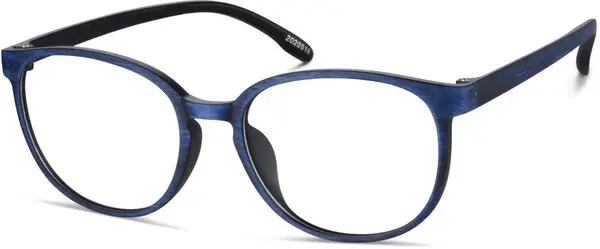 Zenni Full Rim Round Frame Eyeglasses - Blue