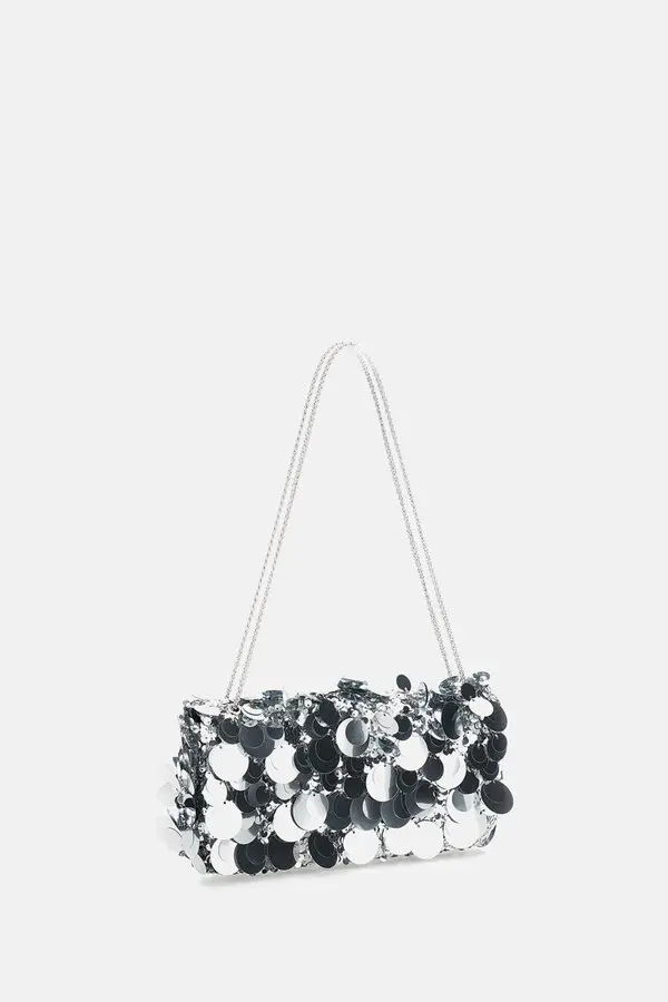 Rabanne Sequined Shoulder Bag - Argento