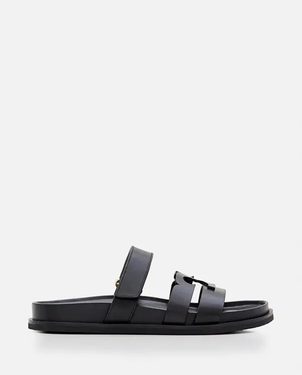 Tory Burch Ines T Slide Sporty Sandal - Black