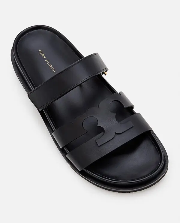 Tory Burch Ines T Slide Sporty Sandal - Black
