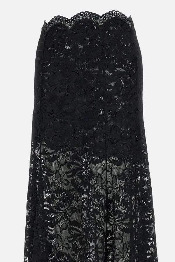 Rabanne Stretch Lace Pattern Midi Skirt