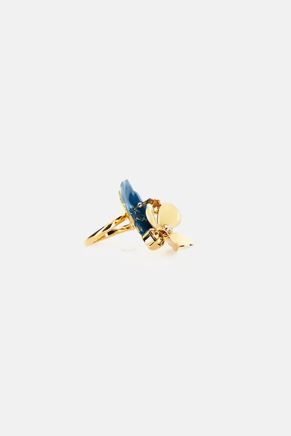 Marni Flower And Stone Ring - Gold
