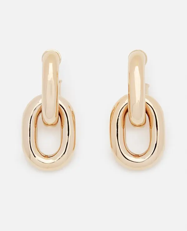 Rabanne Xl Link Double Hoop Earrings - Gold