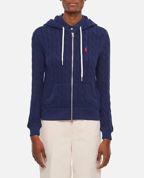 Polo Ralph Lauren Knitted Zip-up Sweatshirt - Blue