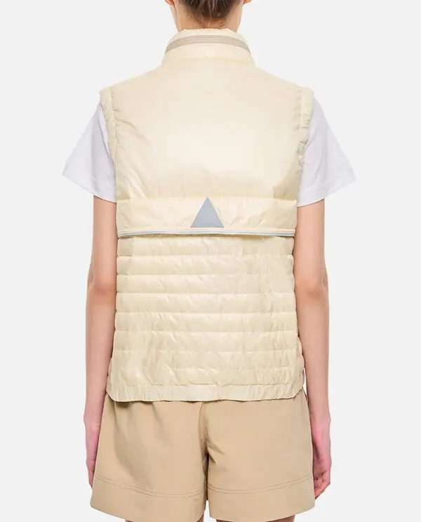 Moncler Padded Nylon Vest - Beige